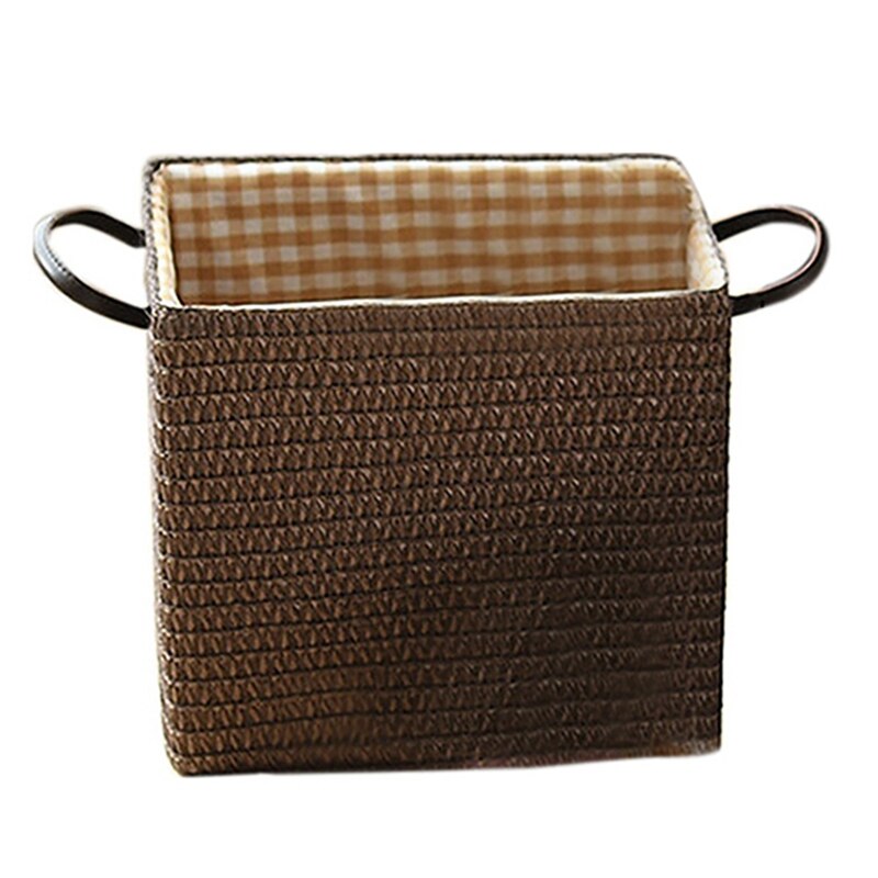 Woven Storage Baskets Box Foldable Storage Box Wit... – Grandado