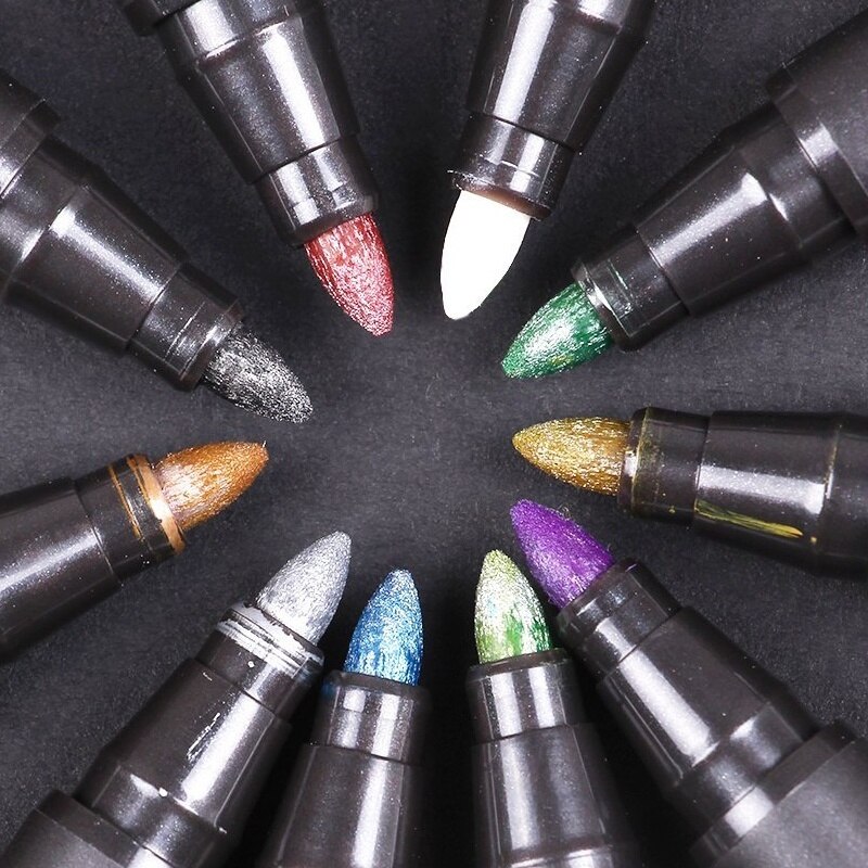 STA 10 Colors Metallic Marker Pens for Rock Painti... – Grandado