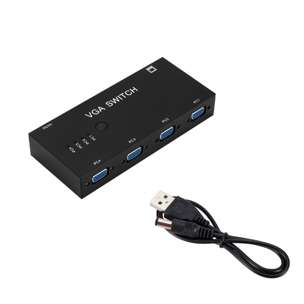 TQQLSS 4 In 1 Out VGA Switcher 4 Port VGA Switch B... – Vicedeal