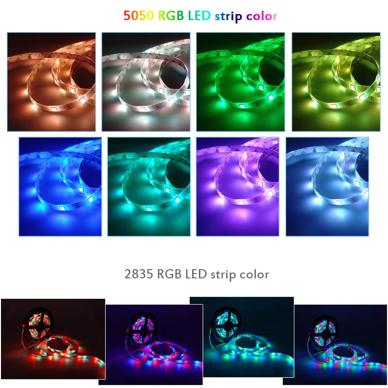 5meters 5050 Kit Bright Waterproof RGB LED Light S... – Grandado