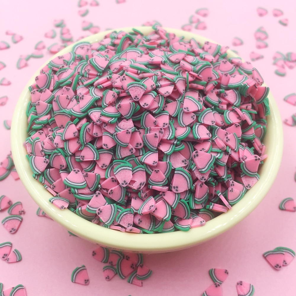50g Kawaii Watermelon Polymer Clay Slices Sprinkle... – Vicedeal