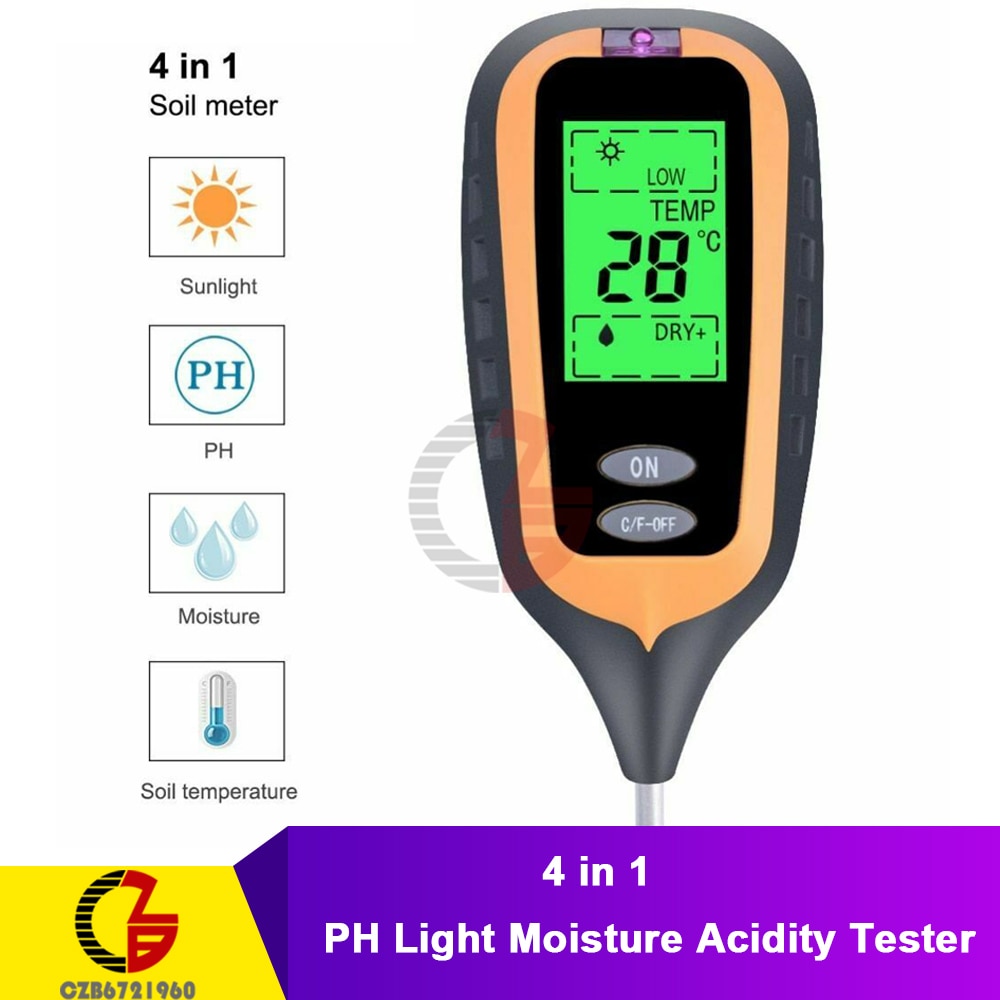 3 In 1 Bodem Ph Meter Zonlicht Ph Tester Tuin Bloe Grandado