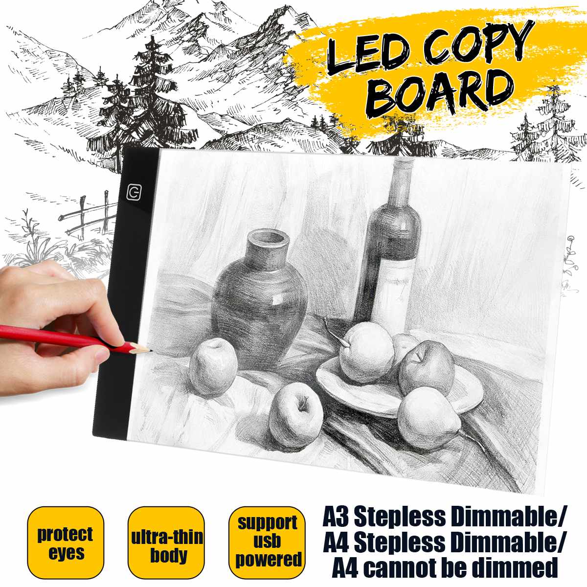 LED Diamond Painting Light Pad Board A3 A4 Drawing... – Grandado