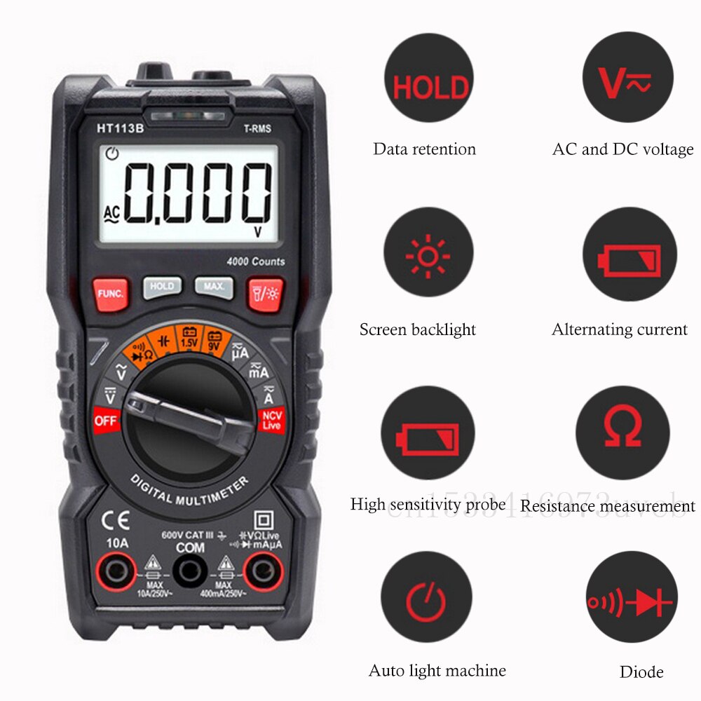 HT113C Digital Mini Multimeter Auto Range 6000coun... – Grandado
