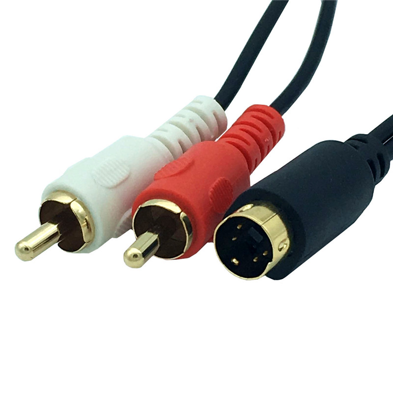 S-Video 4pin to 2-RCA Audio Cables Combo 4 Pin SVi... – Grandado
