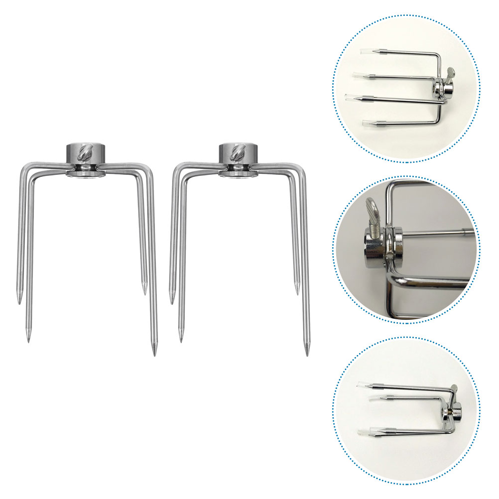 2 Pcs Barbecue Fork Iron Meat Forks Metal Rotisser... – Grandado