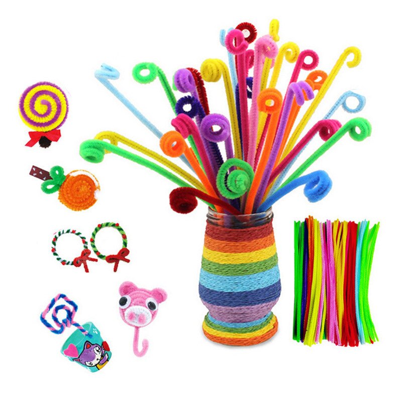 DIY Art Crafts Pompoms Material Multicolour Childr... – Grandado