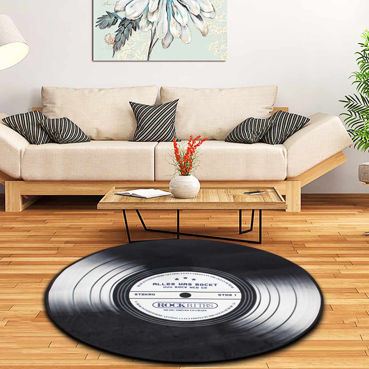 4 Sizes Vinyl Record Round Floor Mat Carpet Rug Eu... – Grandado