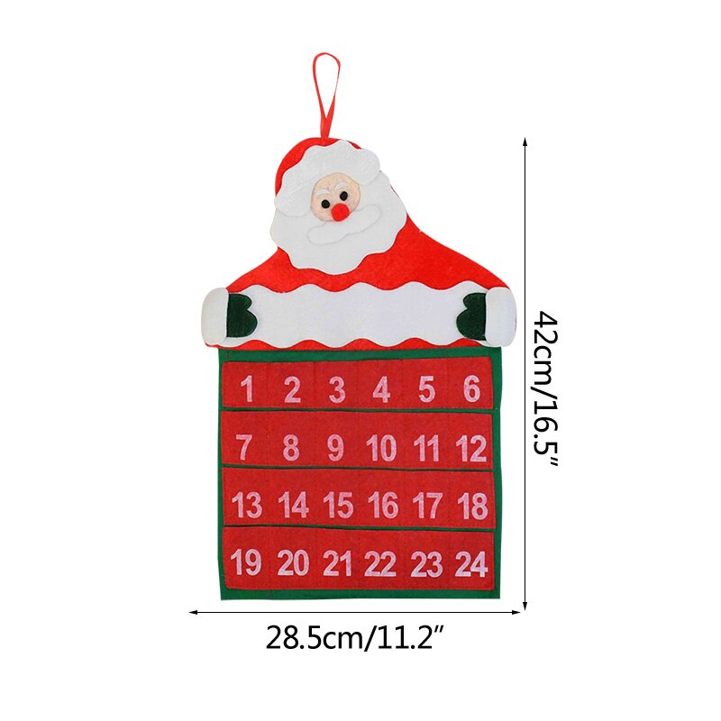 Felt Fabric DIY Christmas Advent Calendars Santa C... – Grandado