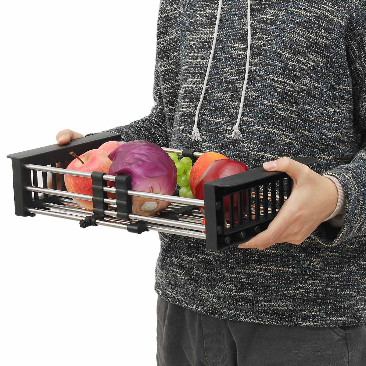 Stainless Steel Adjustable Telescopic Kitchen Over... – Grandado