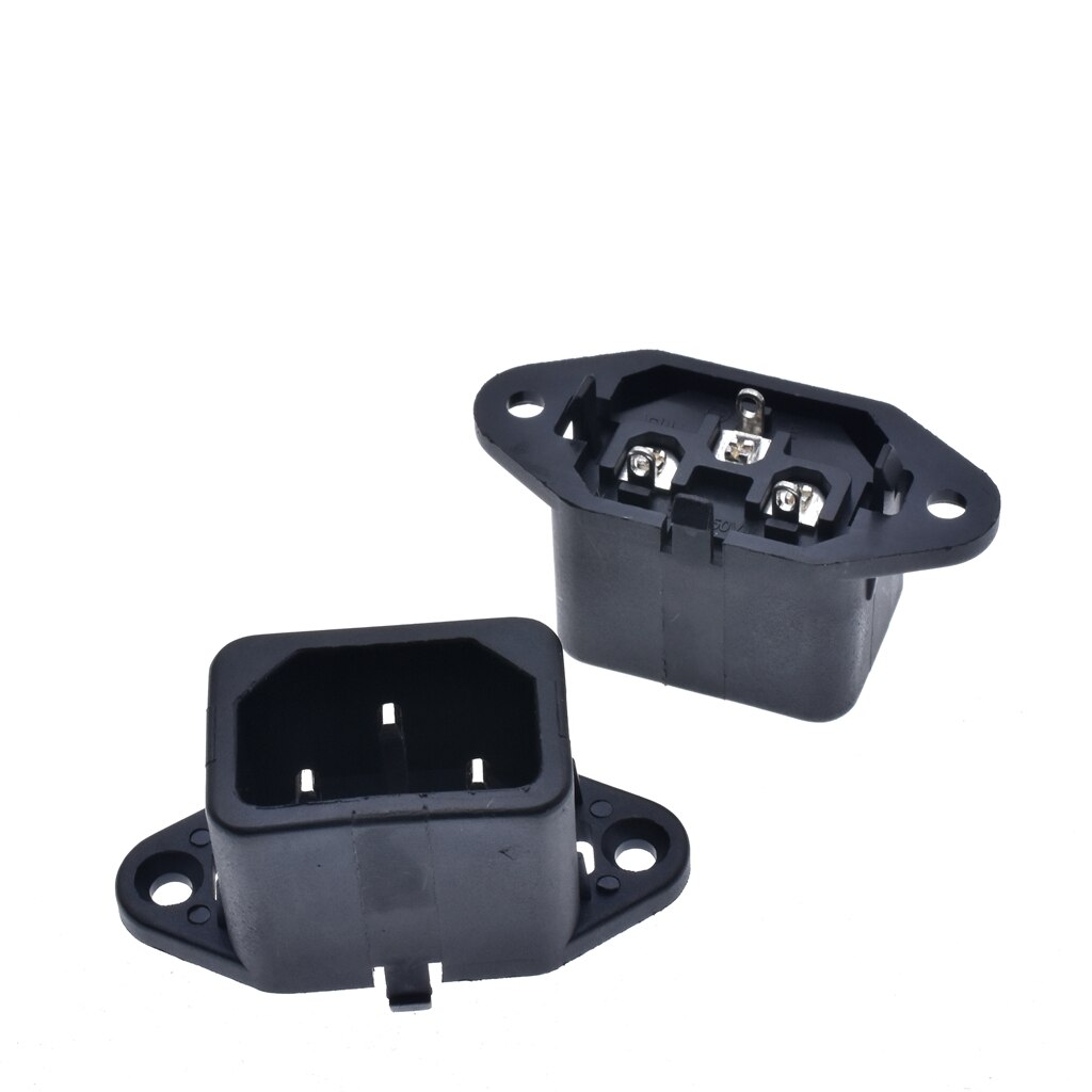 10Pcs C14 Plug Ac Stocket 3 Pins DB-14 250V 10A – Vicedeal