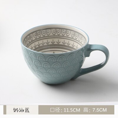 Retro Pattern Pattern Hand-Painted Breakfast Coffe... – Grandado