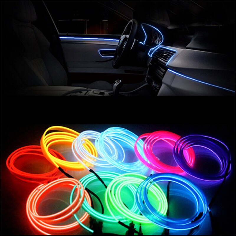 113cm Neon Light Glow EL Wire Rope Tape Cable Stri... – Grandado