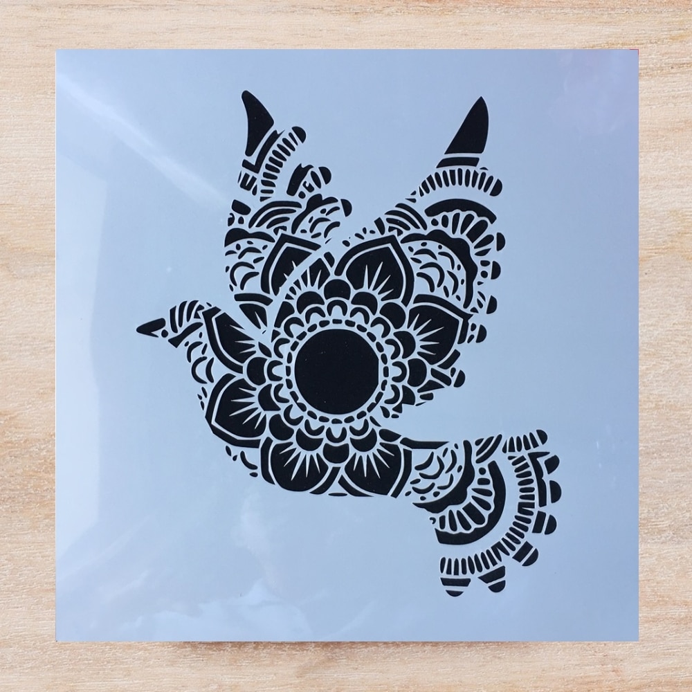 30*30Cm Mandala Vrede Duif Diy Gelaagdheid Stencil... – Grandado