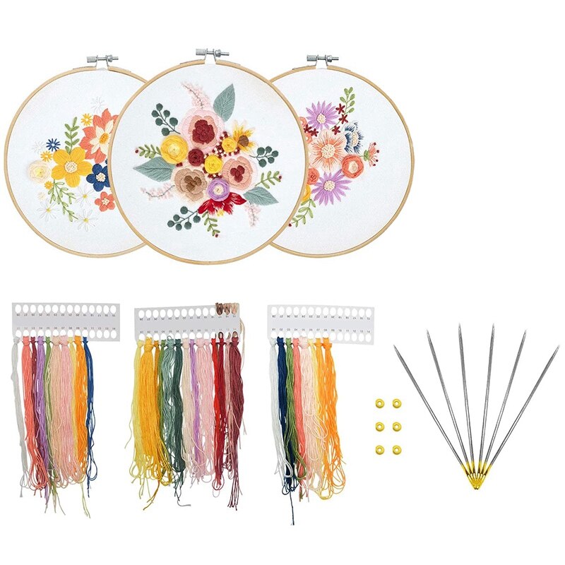 Embroidery Starter Set 3 Pieces, Suitable for Begi... – Grandado