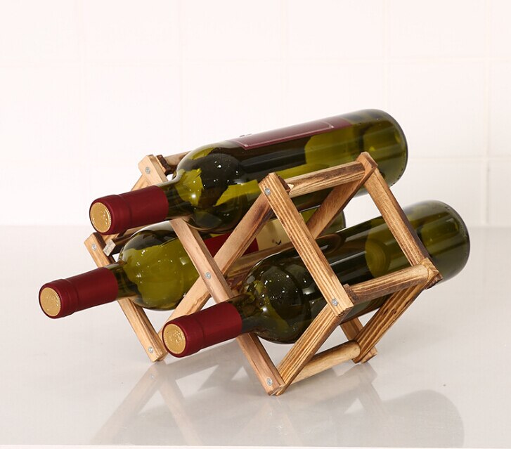 3/6/10 Bottle Storage Rack Pine Wood Folding Wine ... – Grandado