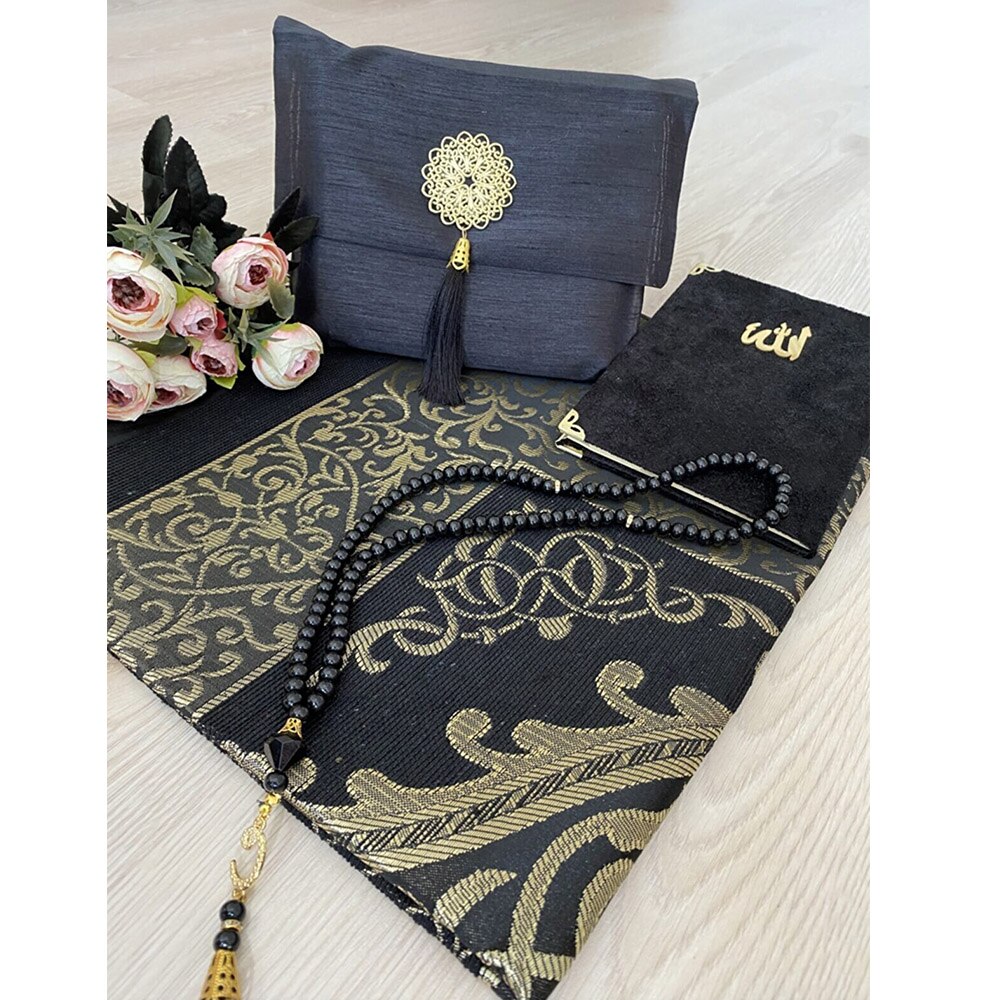 4PCs Taffeta Mat Muslim Prayer Rug Set Eid Ramadan... – Vicedeal