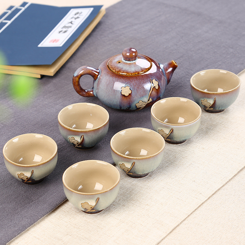 7pcs Tea Sets Hand-painted Retro Relief Exquisite ... – Grandado