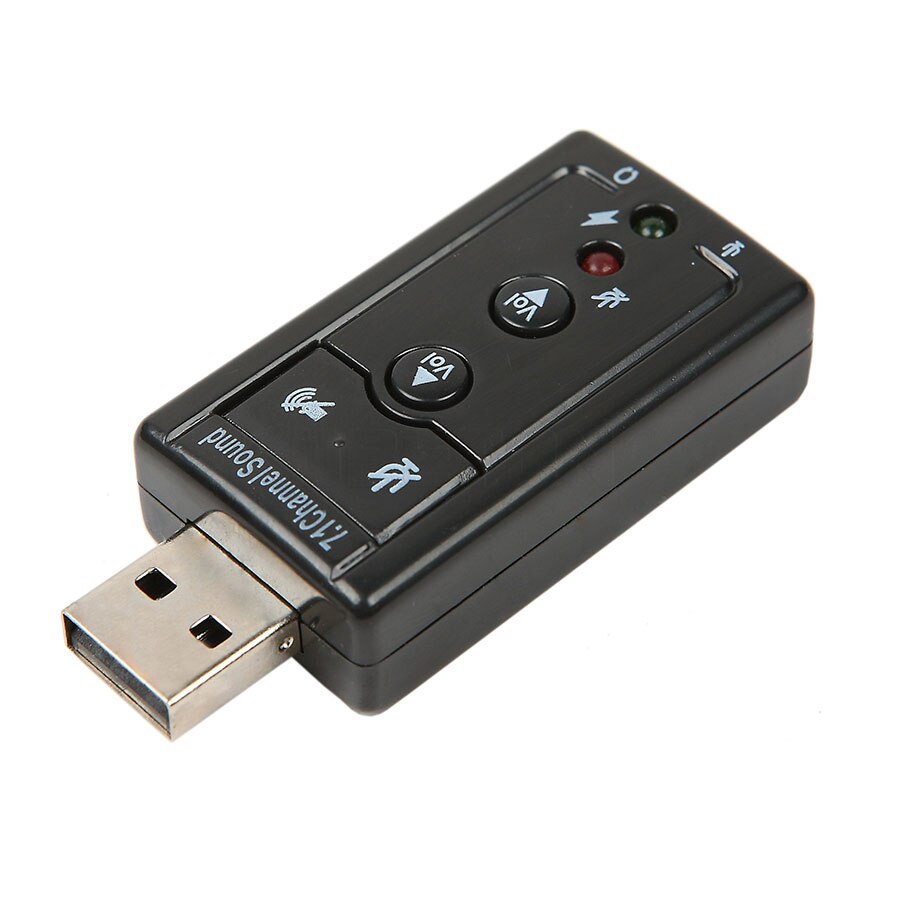 External USB 7.1 Channel Sound Card 3D Audio Heads... – Vicedeal