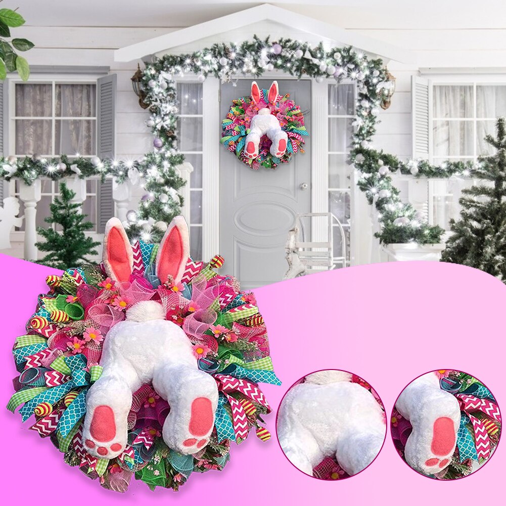 Easter cute and playful bunny door decoration acry... – Grandado