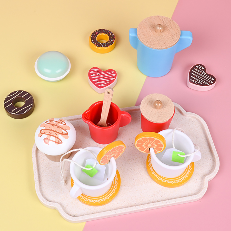 Wooden Cake Toys Kitchen Playset Play Food Pretend... – Grandado