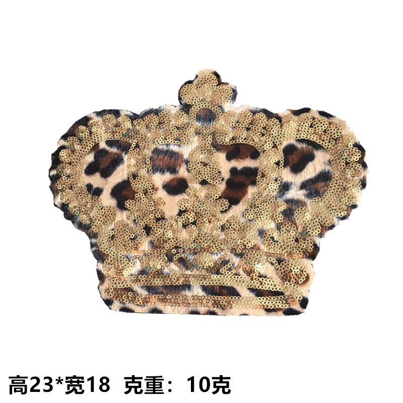 Patches Leopard print Crown Patches For Clothing S... – Vicedeal