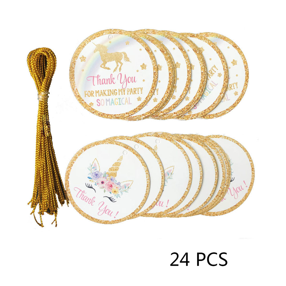 24/40pcs Unicorn Candy Bag Sticker Tags Birthday P... – Grandado