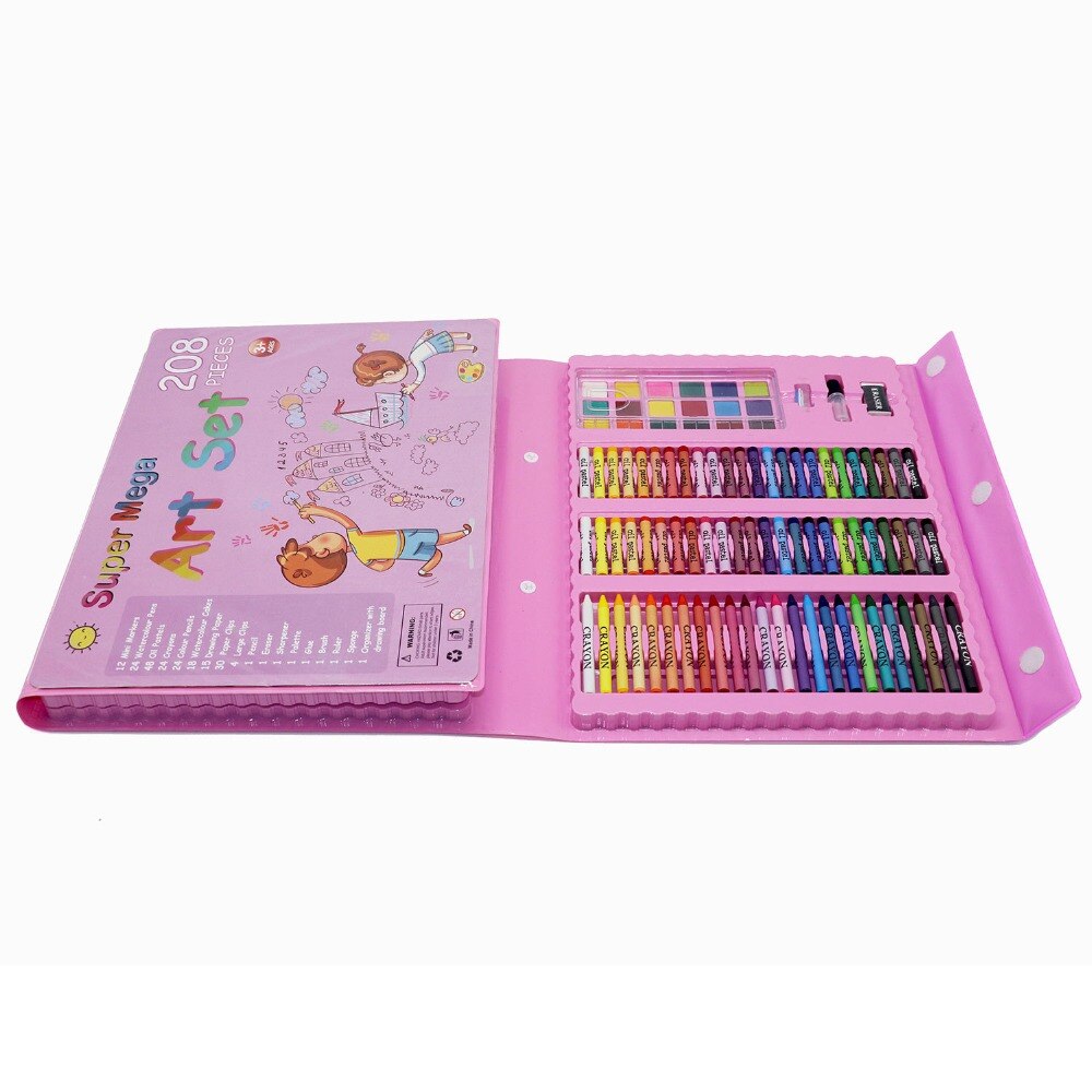 208 PCS Children Watercolor Pencils Crayon Tool Se... – Grandado