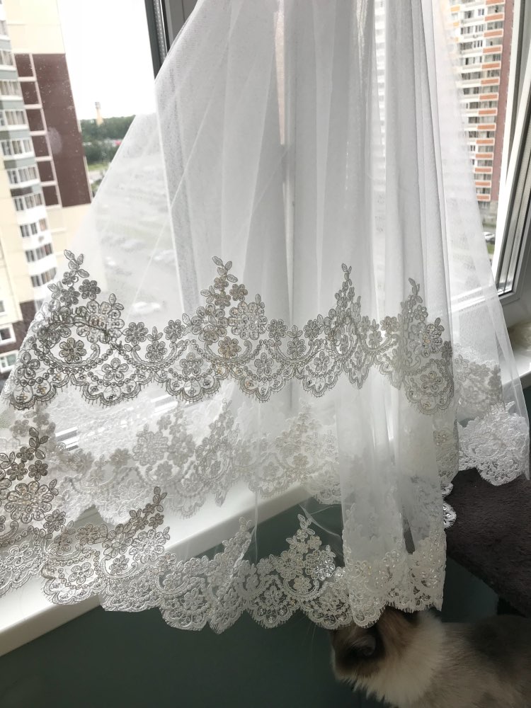 Cover Face Soft Tulle Short Wedding Veil 2 T White... – Grandado