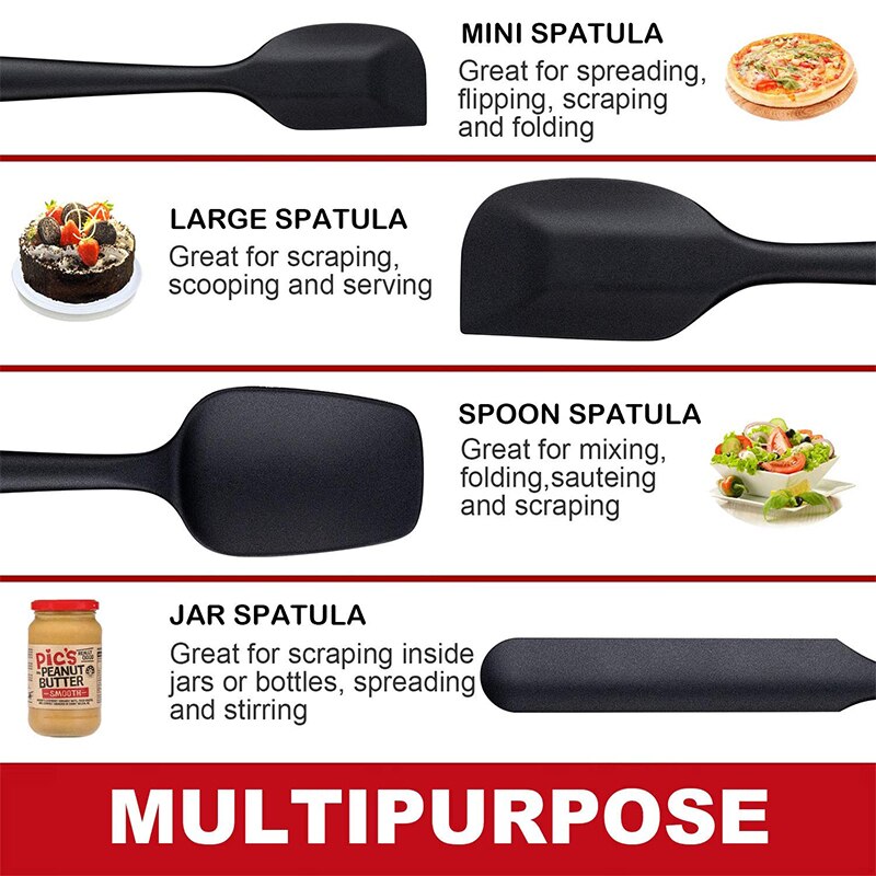 6Pcs Non-stick Spatel Sets Bpa Gratis Siliconen Sc... – Grandado