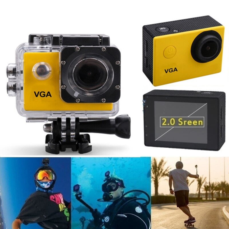 Sports HD DV 2" Screen 480P Mini Cam Waterproof 30... – Grandado