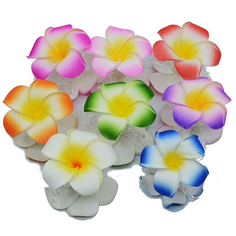 Mix color 7cm Foam hawaiian plumeria with claw Art... – Vicedeal