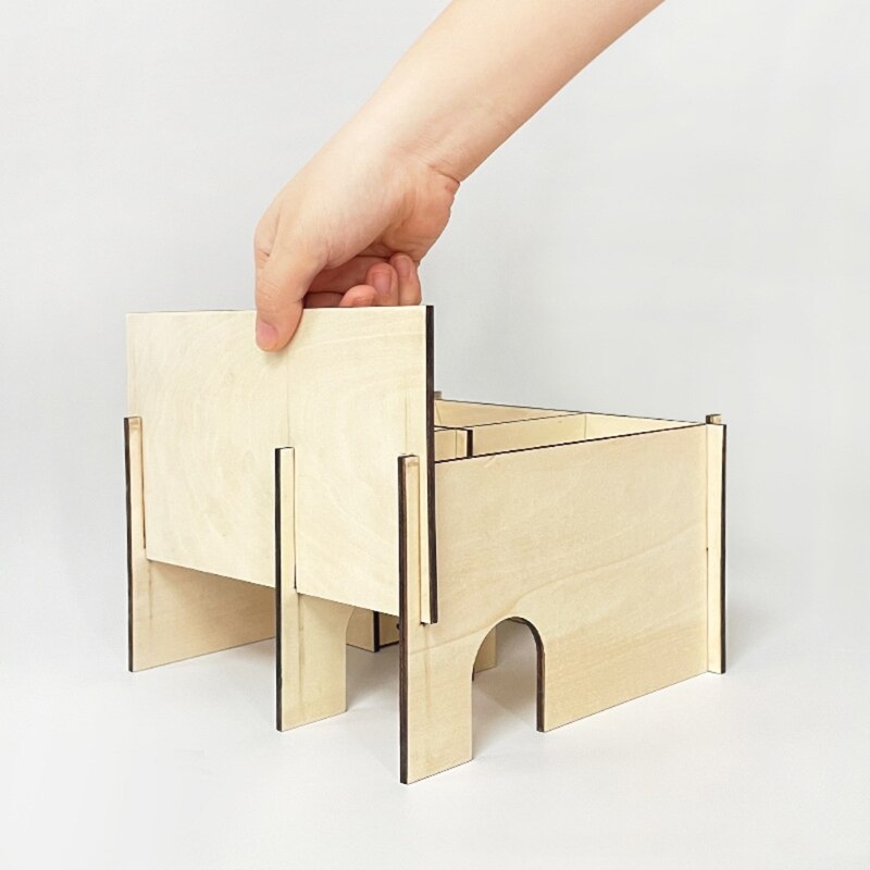 Hamster Huis Met 3 Chambers Bunny Houten Hideout N... – Vicedeal