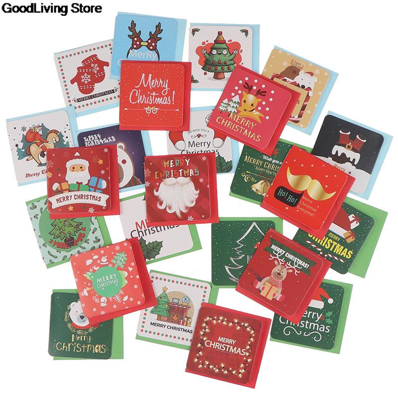 24pcs/lot Merry Christmas Greeting Cards Party Inv... – Grandado