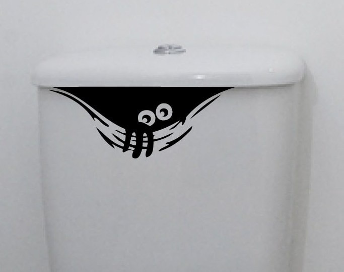 3D cartoon waterproof car wall stickers funny toil... – Grandado