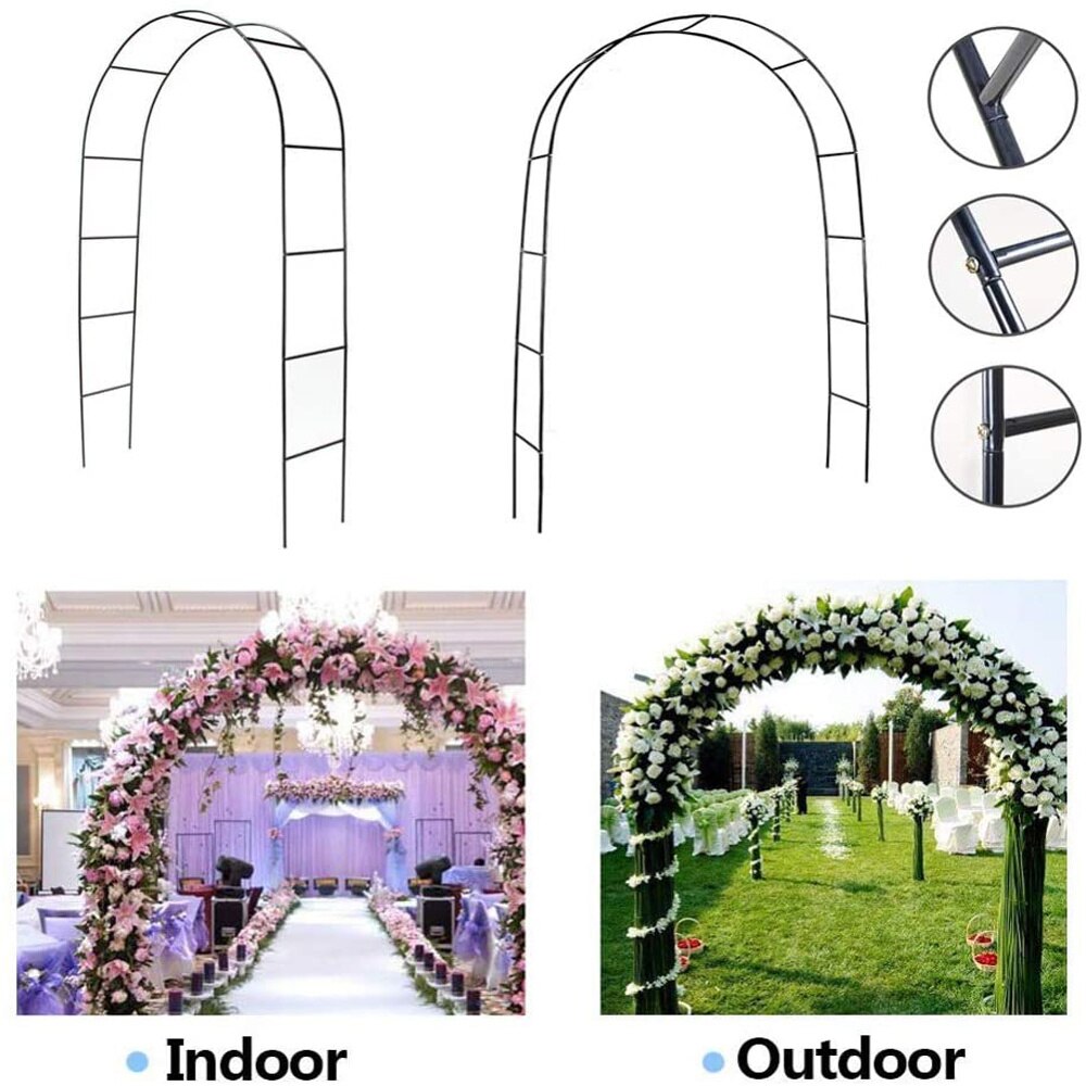 Metalen Bruiloft Boog Decoratieve Tuin Achtergrond... – Grandado