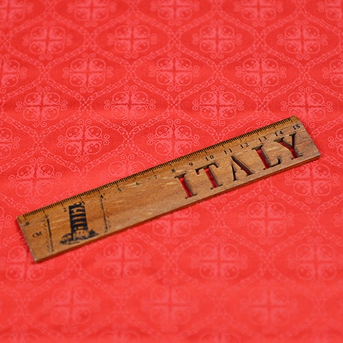 Red vintage pattern jacquard silk cotton blended f... – Grandado