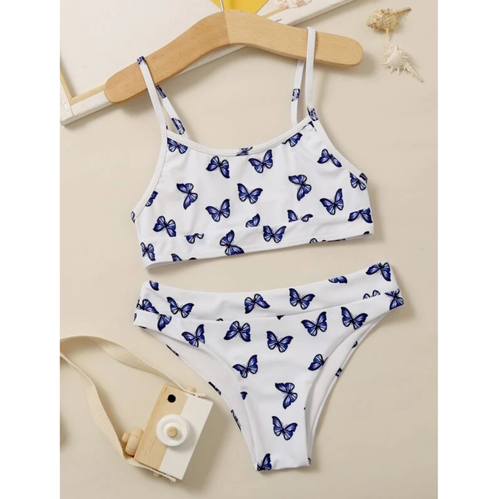 Girl Butterfly Print Bikini Set Children Swimsuit ... – Grandado