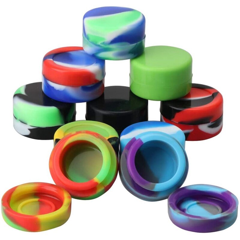 10 Pcs Silicone Wax Containers Assorted Colors Mul... – Grandado