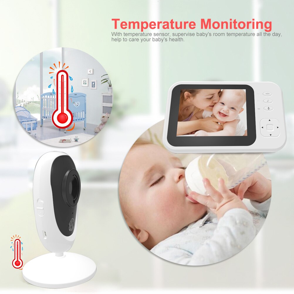 Wireless 3.5 Inch LCD Baby Monitor Music Intercom ... – Grandado