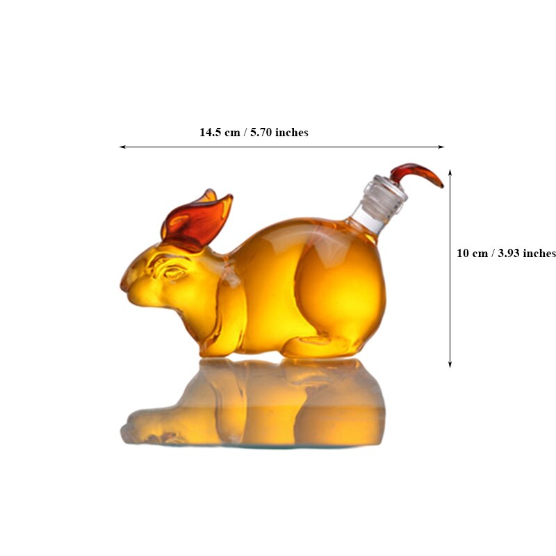 Lead-free glass rabbit shaped animal 150ml wine bo... – Vicedeal