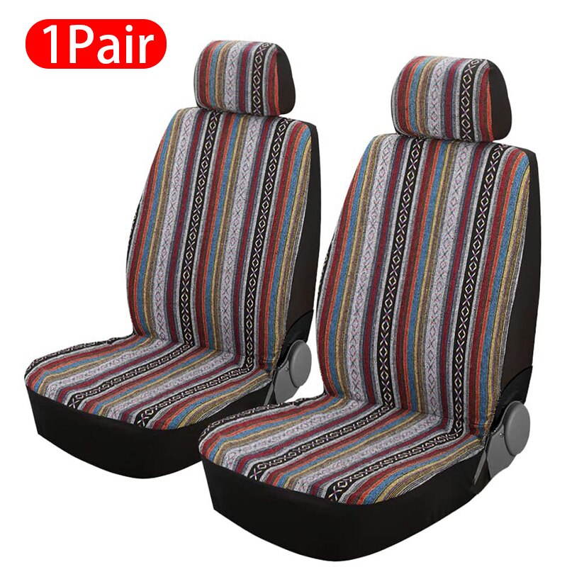 Universal Car Seat Cover Set Multi-color Ethnic St... – Grandado