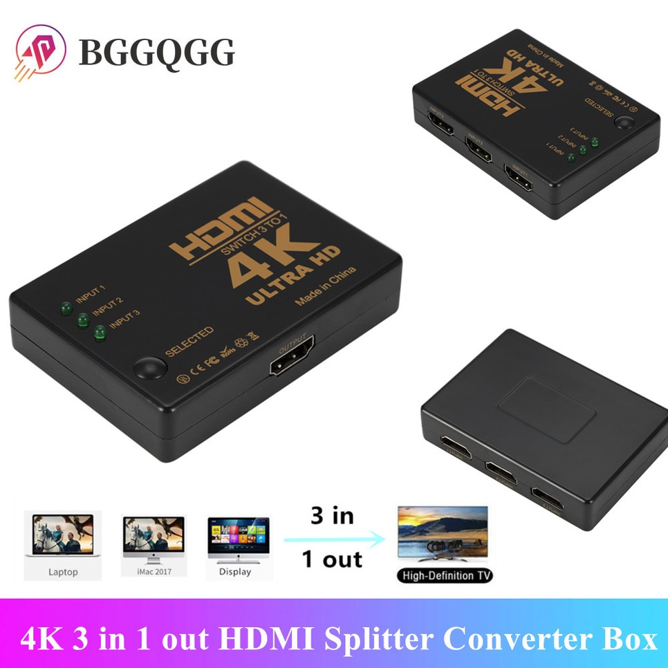Bggqgg 1080p 4k 2k hdmi video switcher hdmi splitt... – Grandado