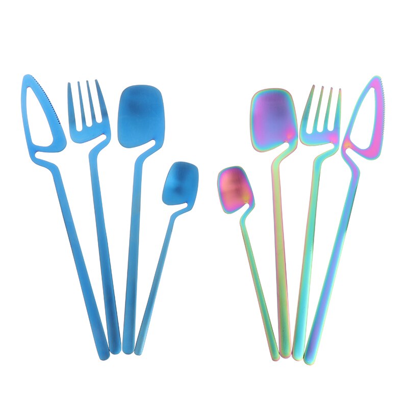 4Piece Rainbow Cutlery Kitchen Utensil Set Cutlery... – Grandado