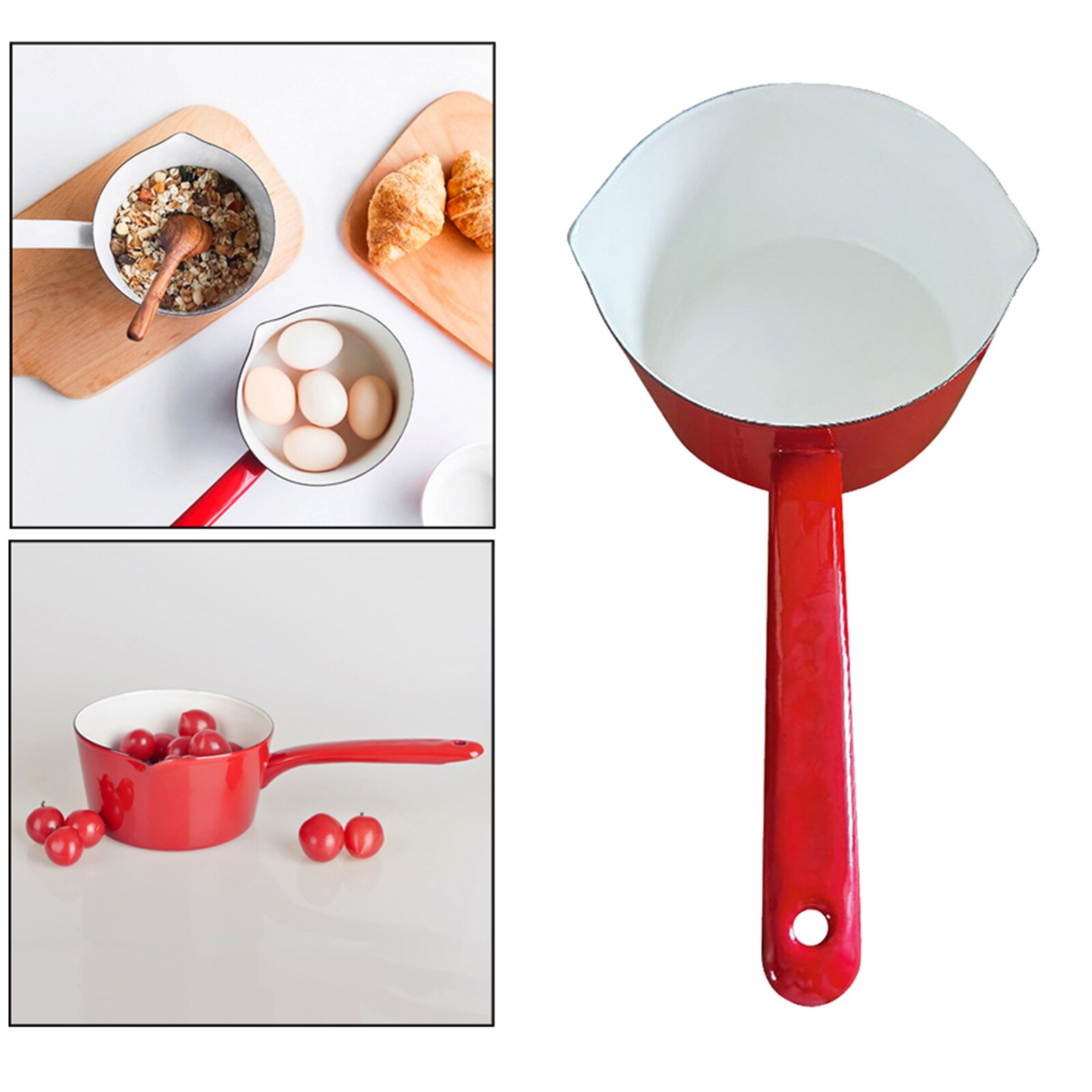 Enamel Spouted Milk Pot/Milk Pan/Saucepan Warmer/ ... – Grandado