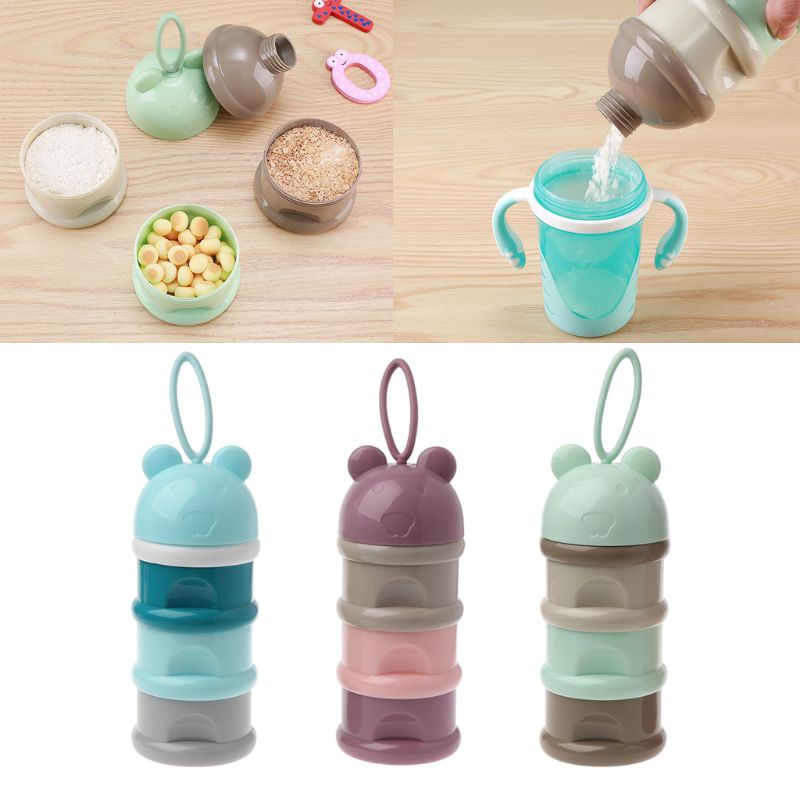 3 layer Cute Bear Style Portable Baby Food Storage... – Grandado