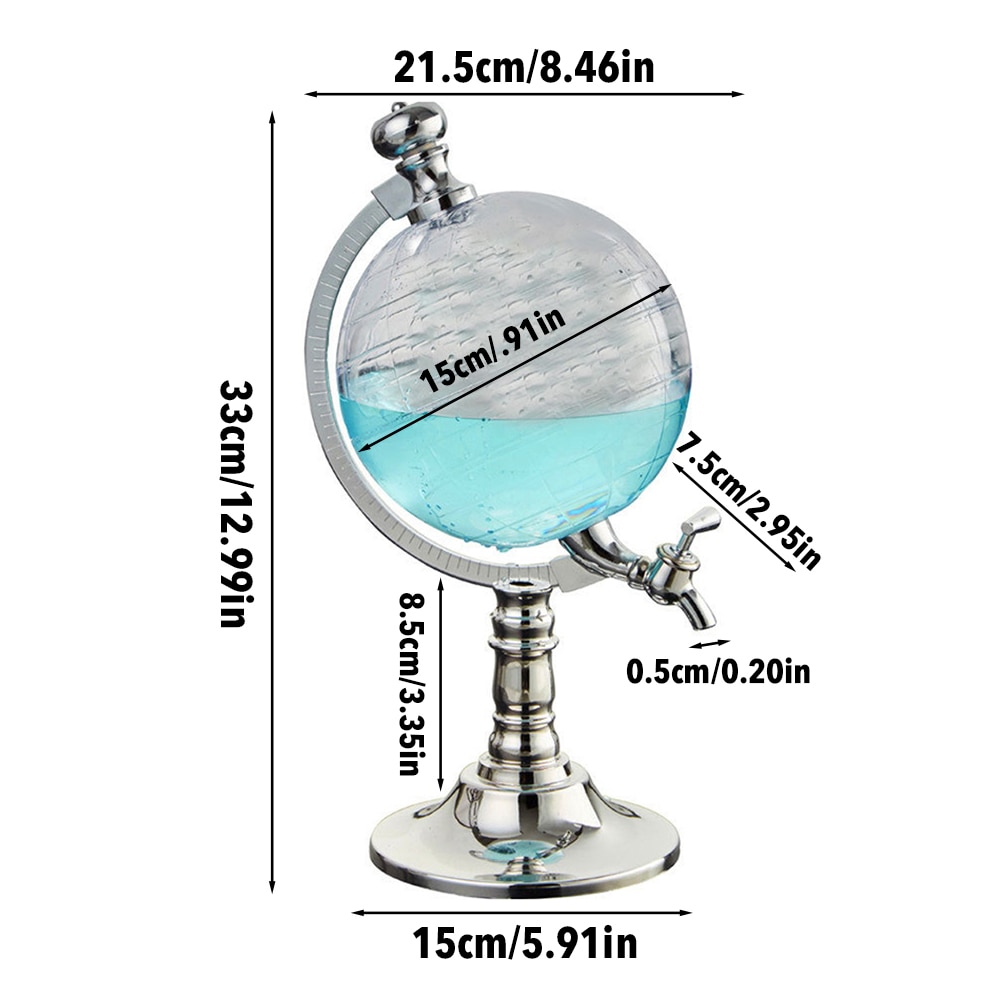 Whiskey Decanter Set Globe Dispenser Antique trans... – Grandado