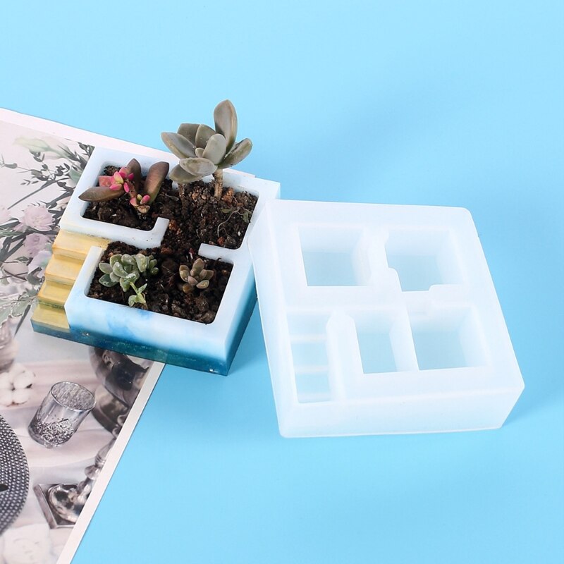 Succulent Flower Plant Pot Epoxy Resin Mold Concre... – Grandado