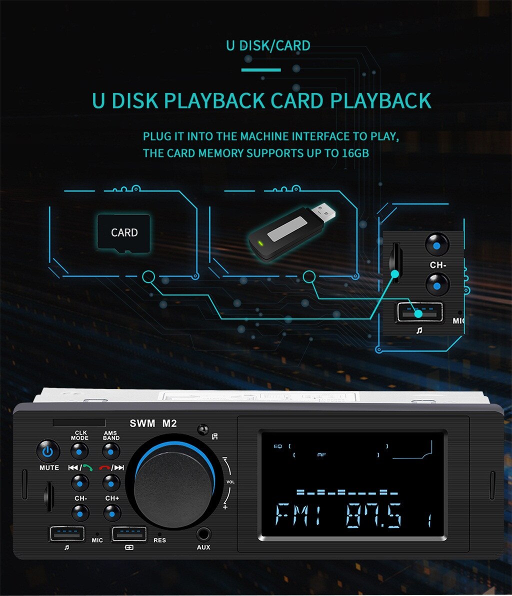 Car MP3 12V Bluetooth FM Radio Vintage Car MP3 Ste... – Vicedeal