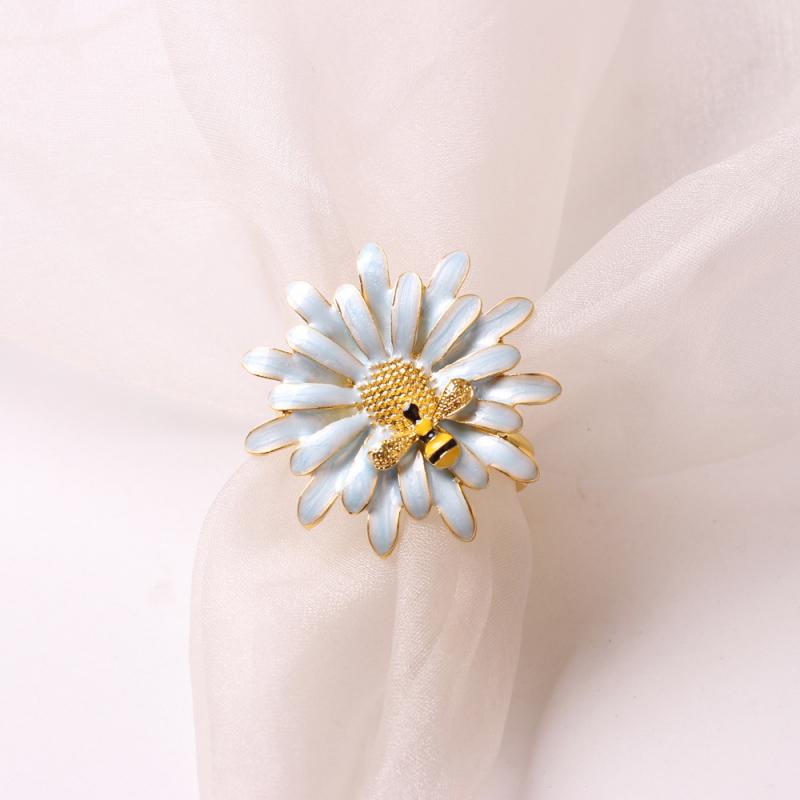 Daisy Flower Napkin Button Chinese Bee Daisy Napki... – Grandado
